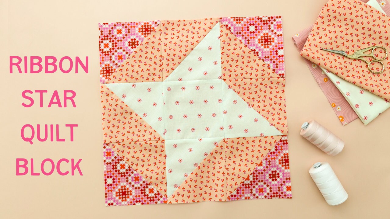 Variable Star Quilt Block PDF Pattern With Youtube Video // Learn to ...