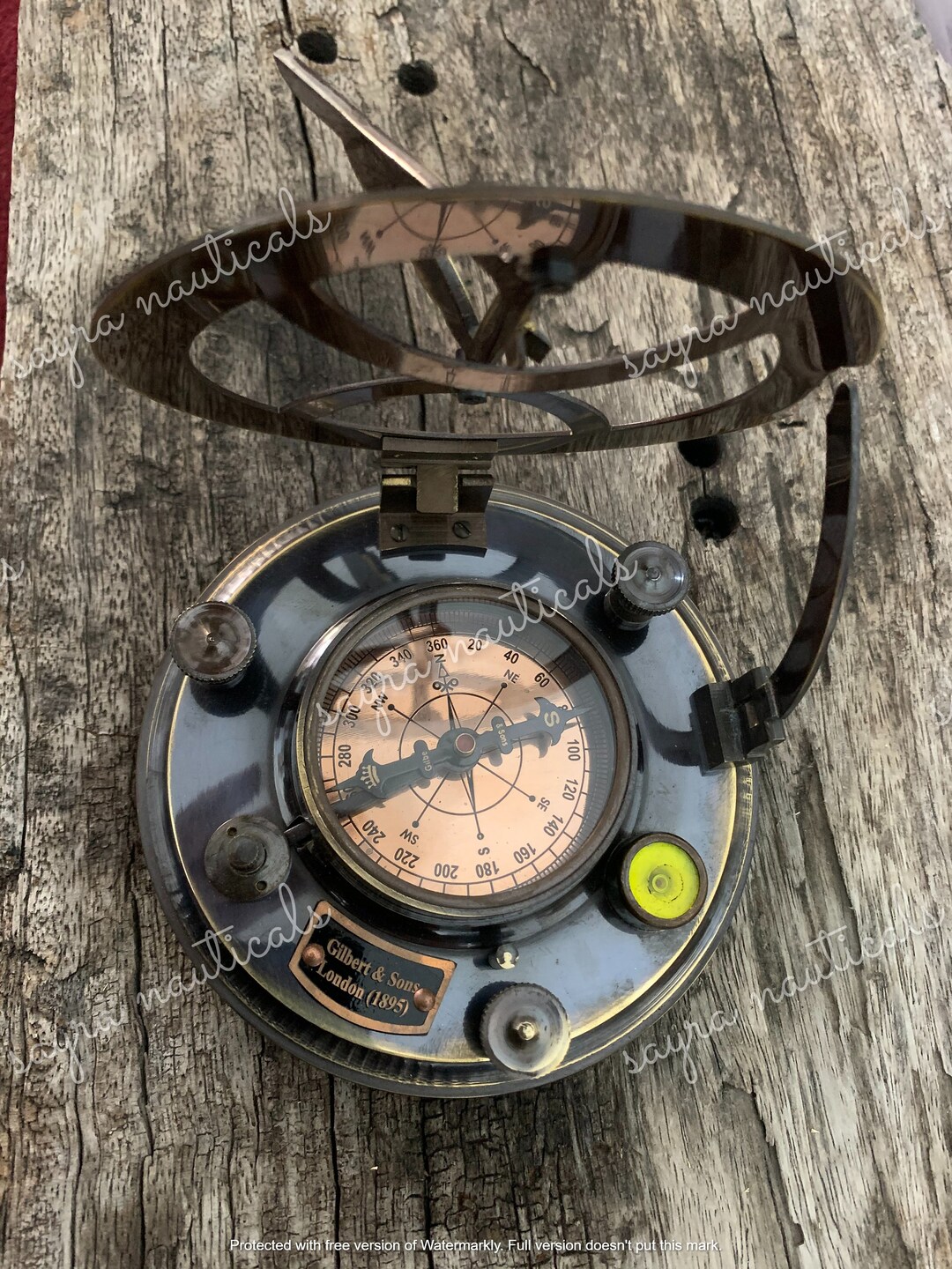 5'' Big Compass Sundail Engraved , , Fathers Day Gift, Mothers Day Gift ...