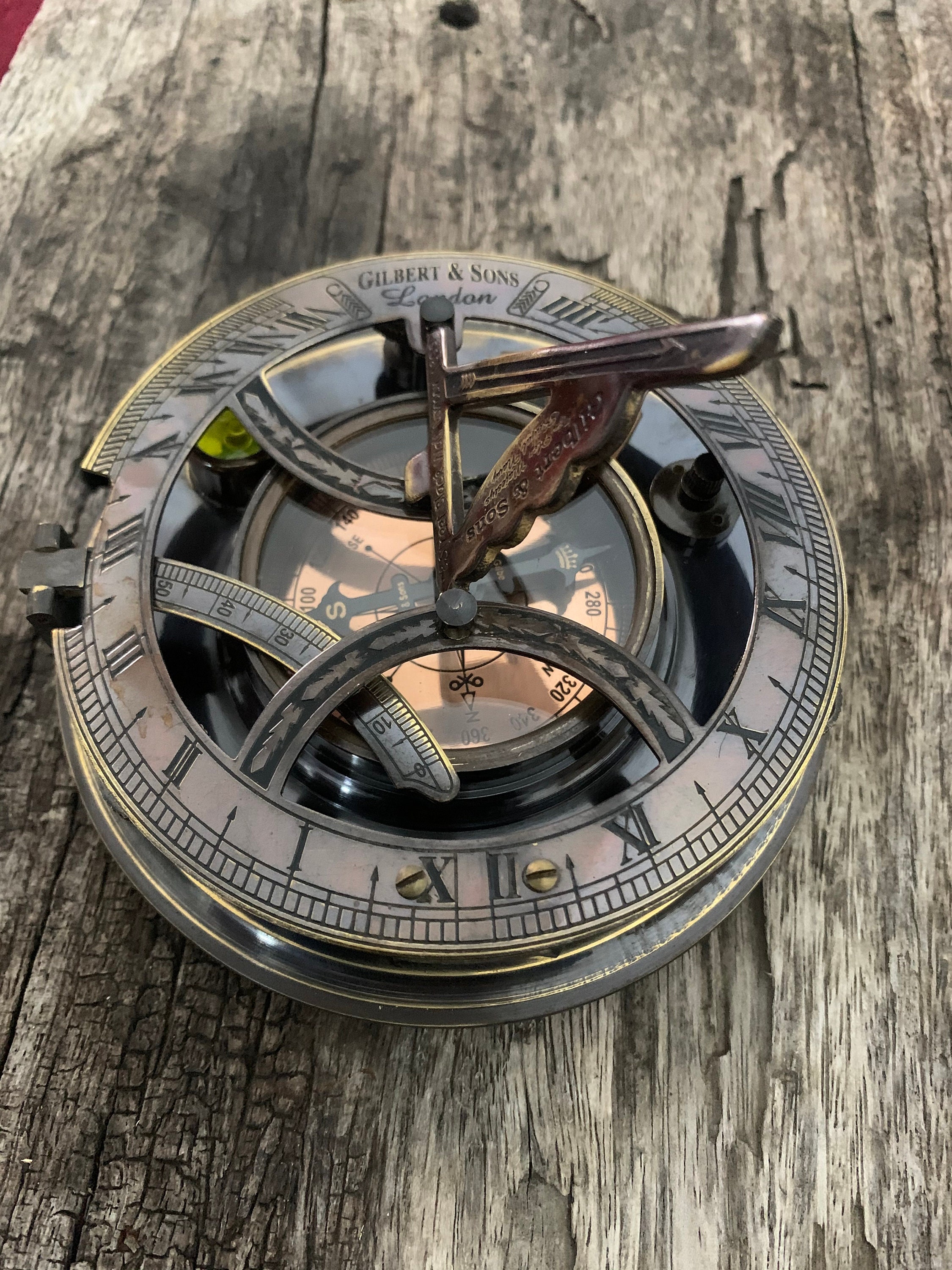 Engraved5'' Big Compass Sundail , , Fathers Day Gift, Mothers Day Gift ...