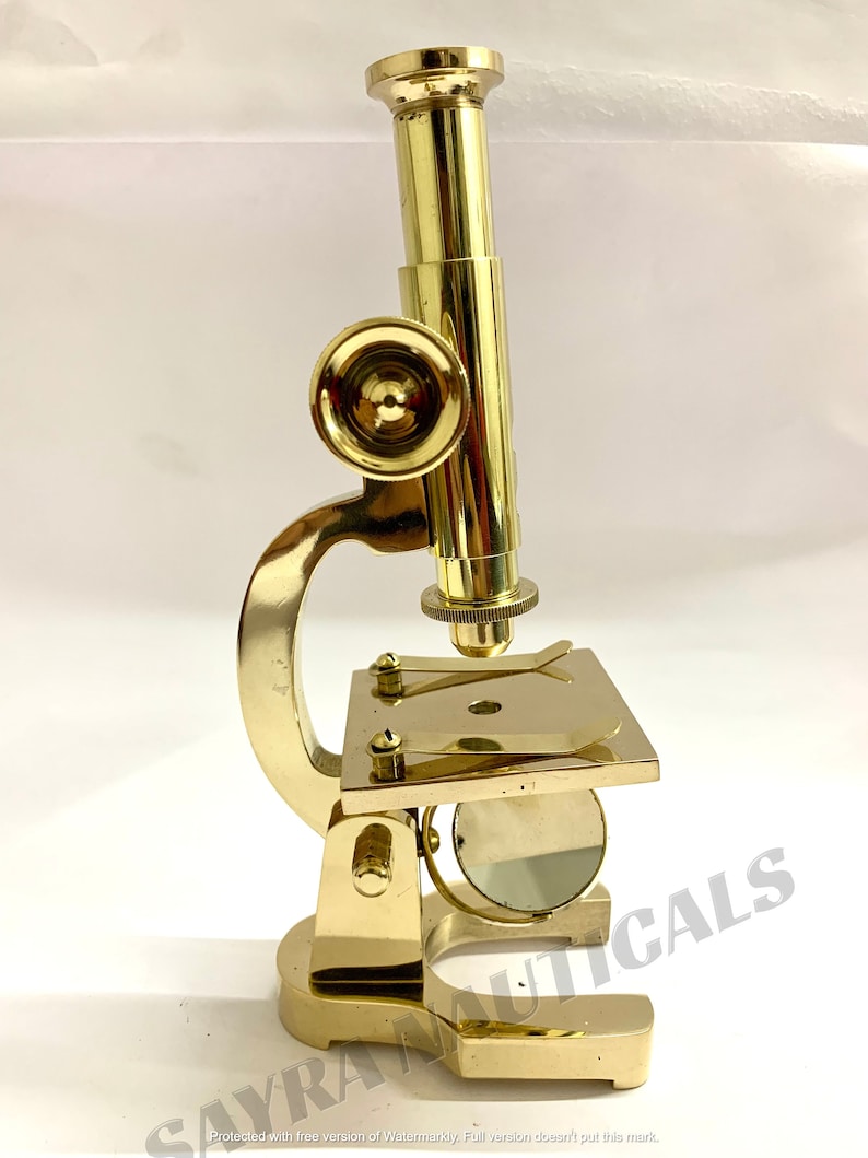 Brass Microscope Student Microscope 7 Inch Vintage Type With Leather ...