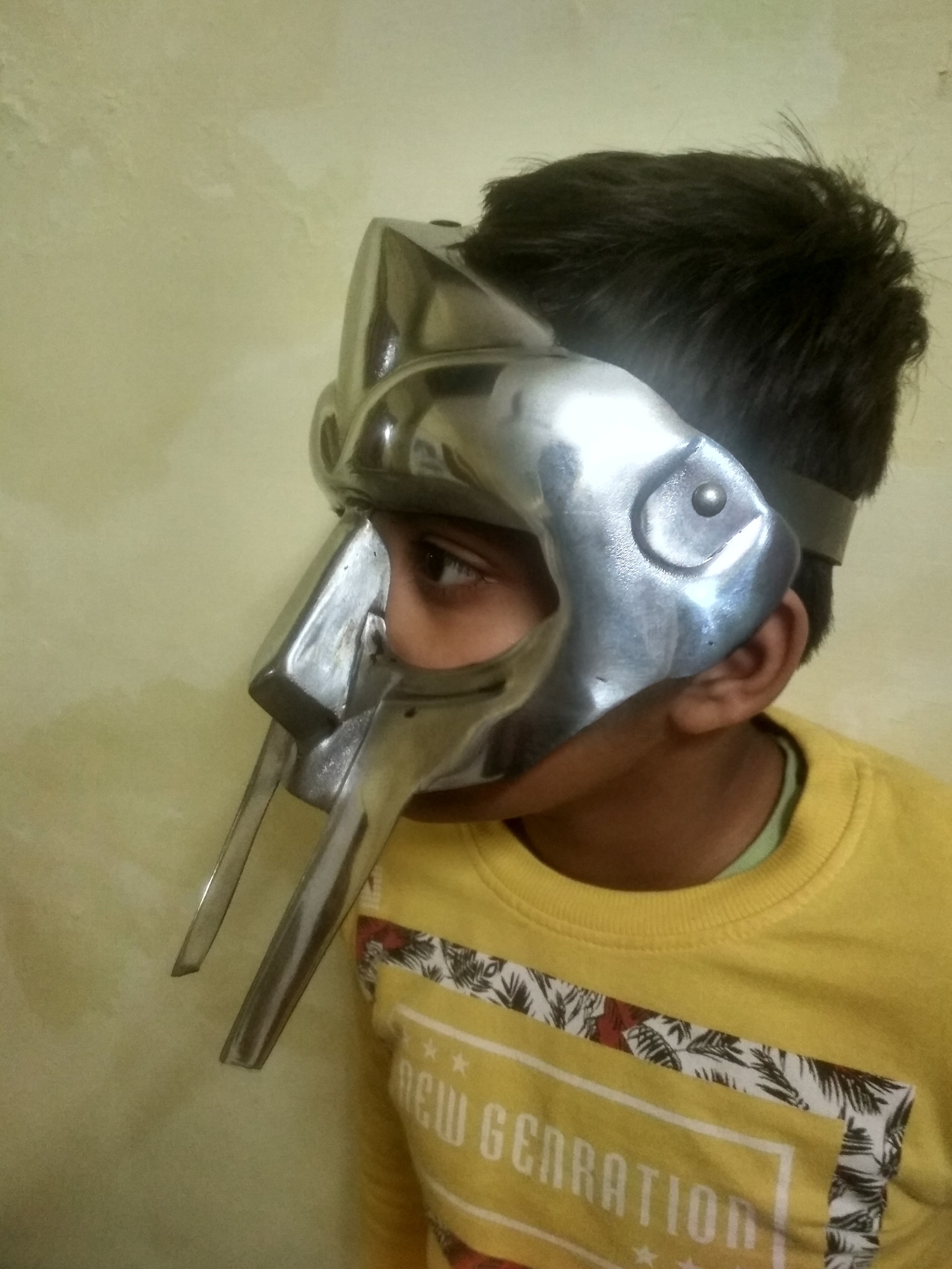 Medieval Steel Gladiator FACE MASK Hand Forged Sca Larp Helmet Roman ...