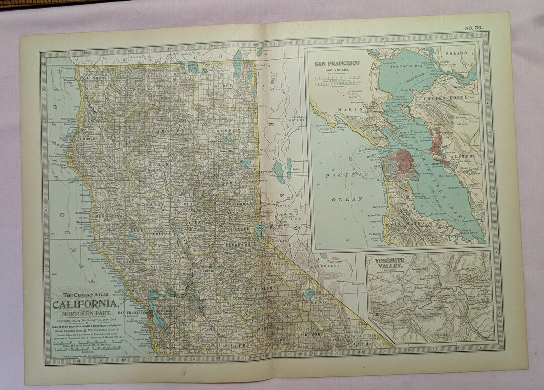 Antique State Map Print: 1902 Century Atlas, Benjamin Smith - Etsy