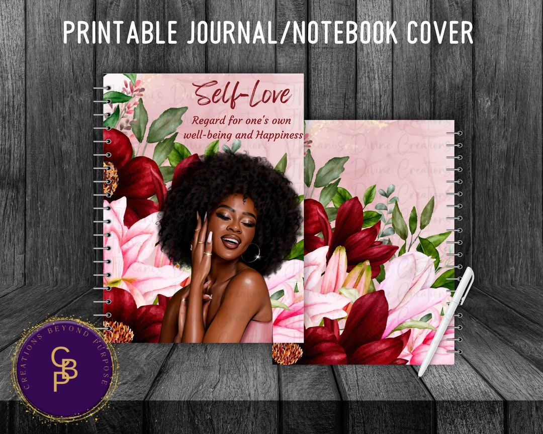 Printable Planner Cover, Notebook Cover, Self-love Affirmation Journal ...