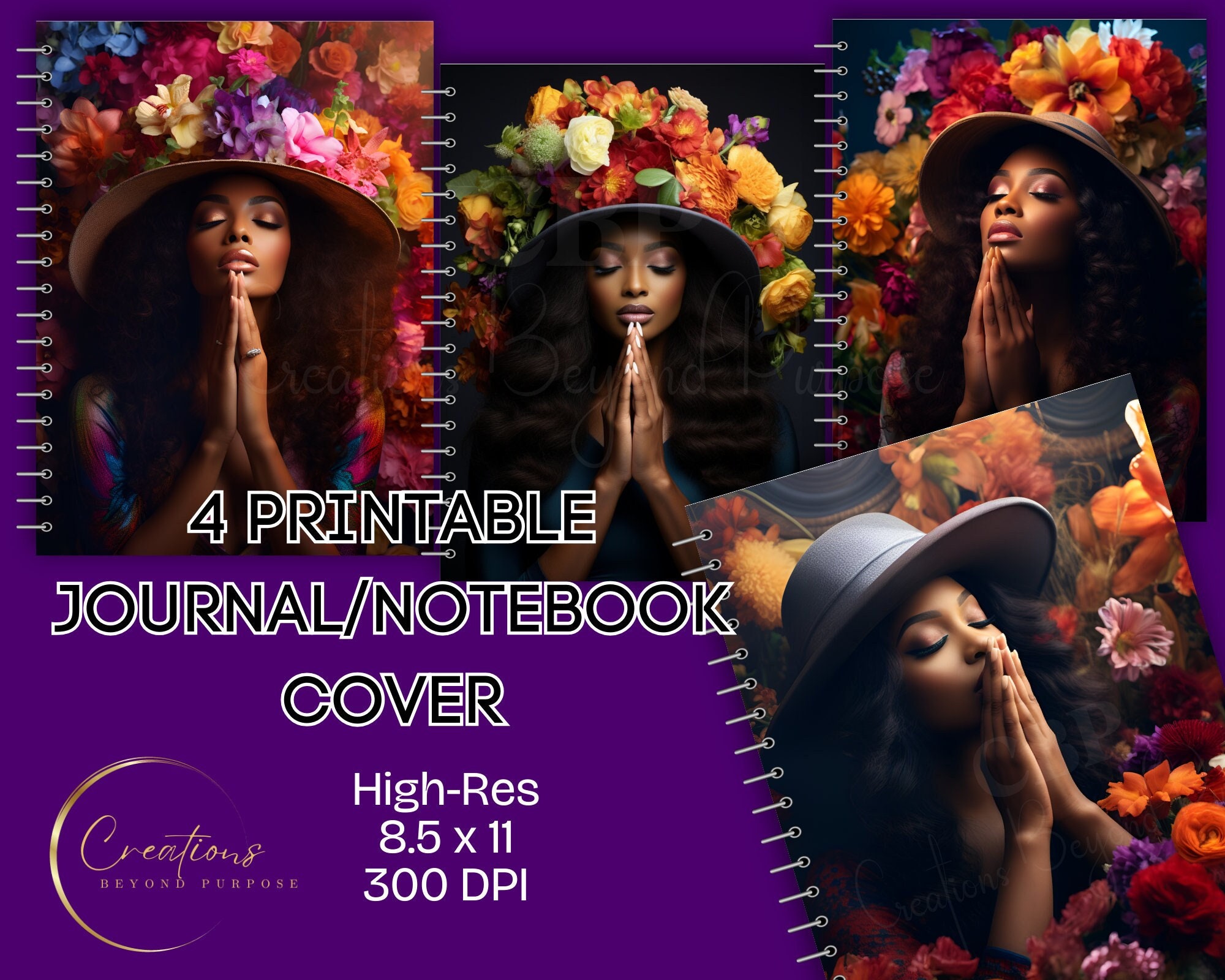 Serenity in Bloom Printable Planner Cover, Notebook and Journal Covers ...