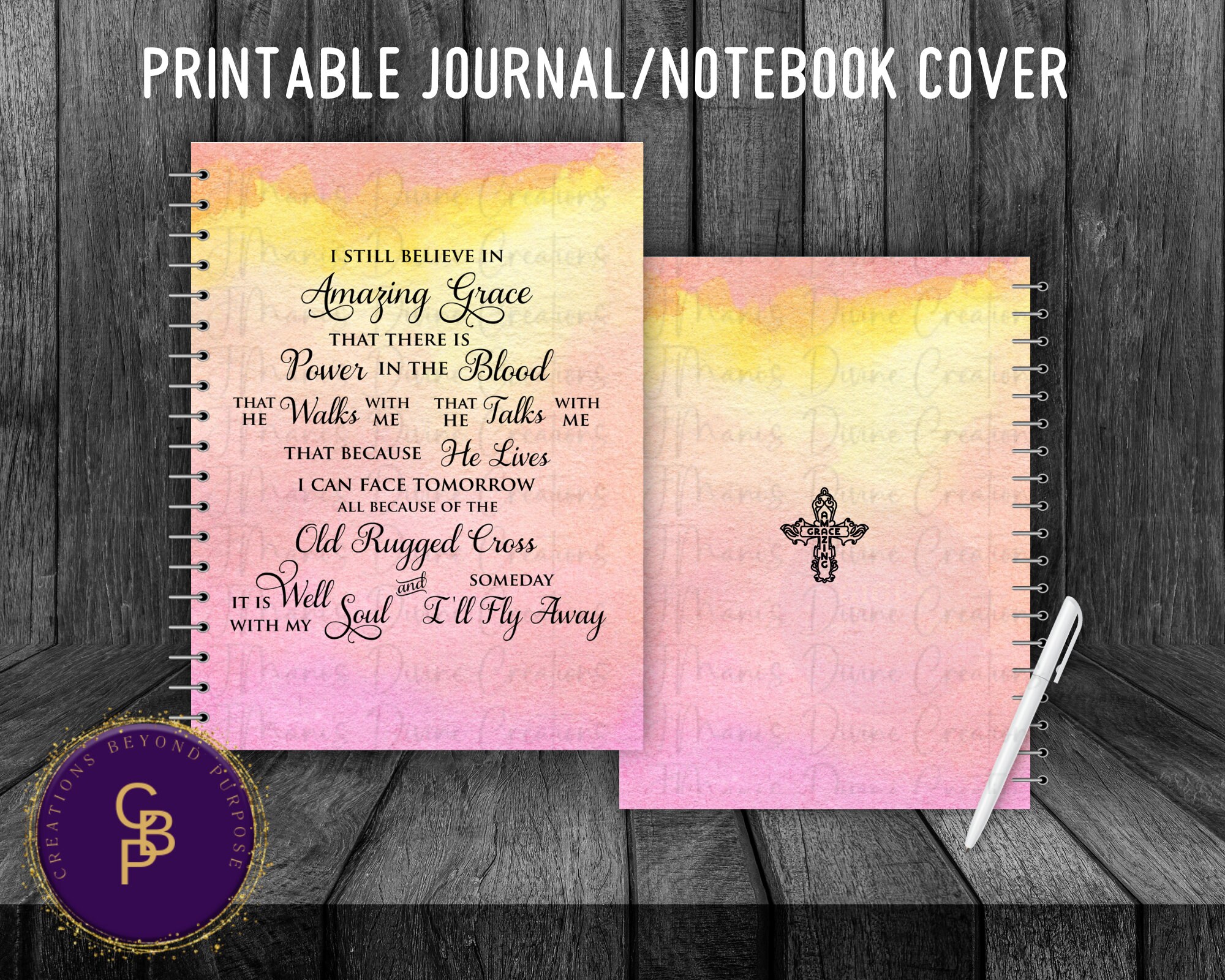 Printable Planner Cover, Digital Planner, Christian Planner Journal ...