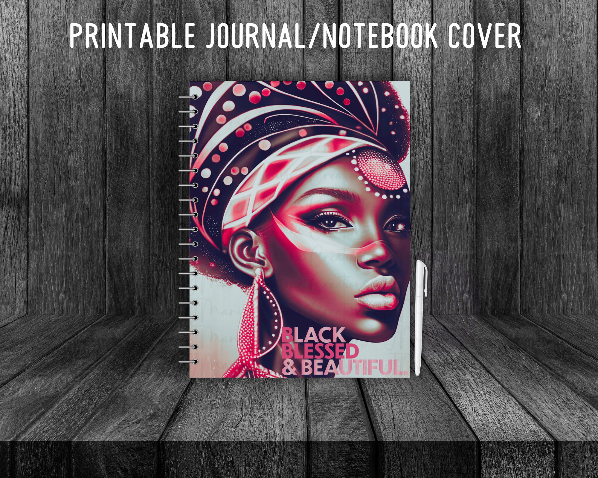 Printable Planner Cover Black Girl Magic Two Size Journal - Etsy