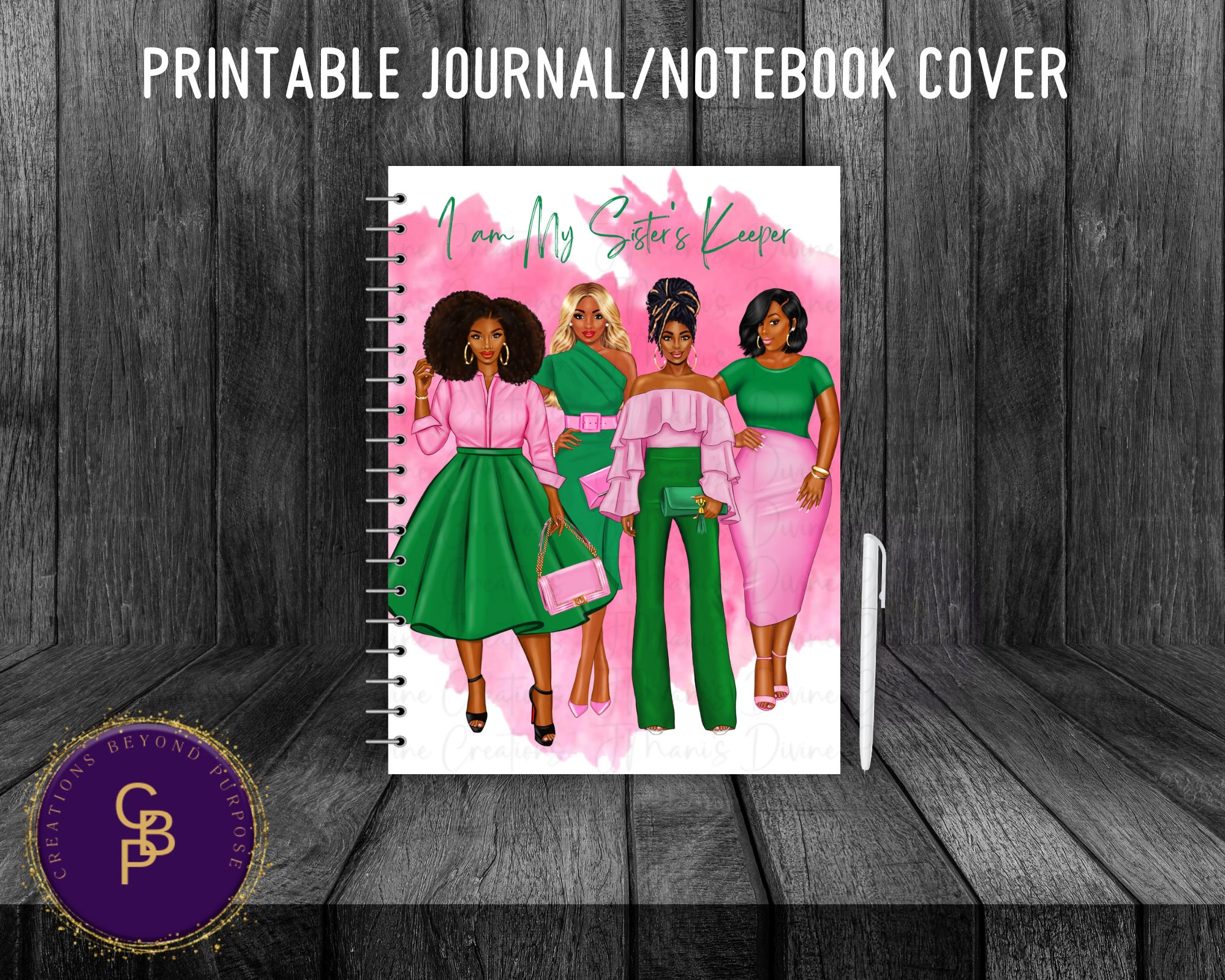 Printable Planner Cover, I Am My Sisters Keeper Notebook Journal ...