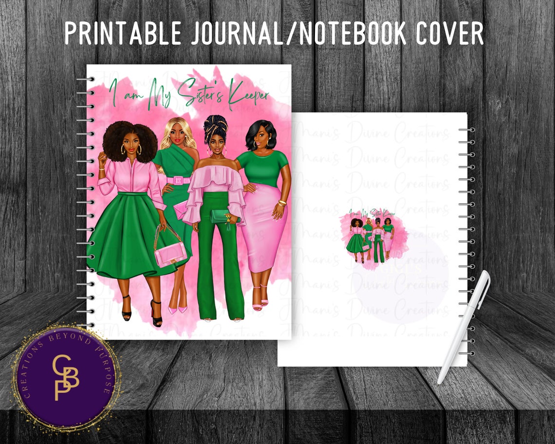 Printable Planner Cover, I Am My Sisters Keeper Notebook Journal ...