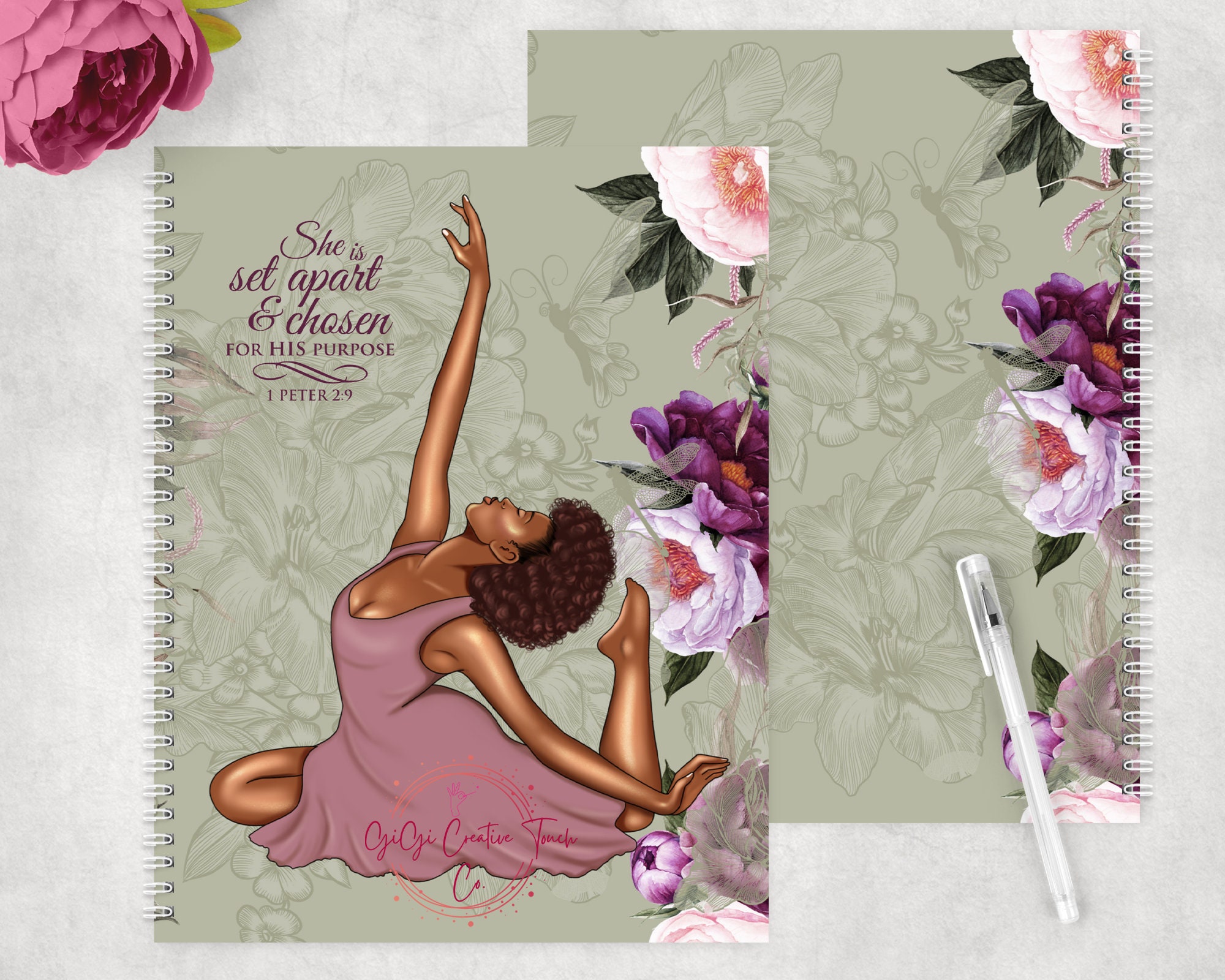 Printable Planner Cover African American Woman Spiral - Etsy