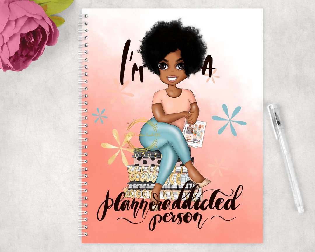 Printable Planner Cover African American Woman Notebook - Etsy