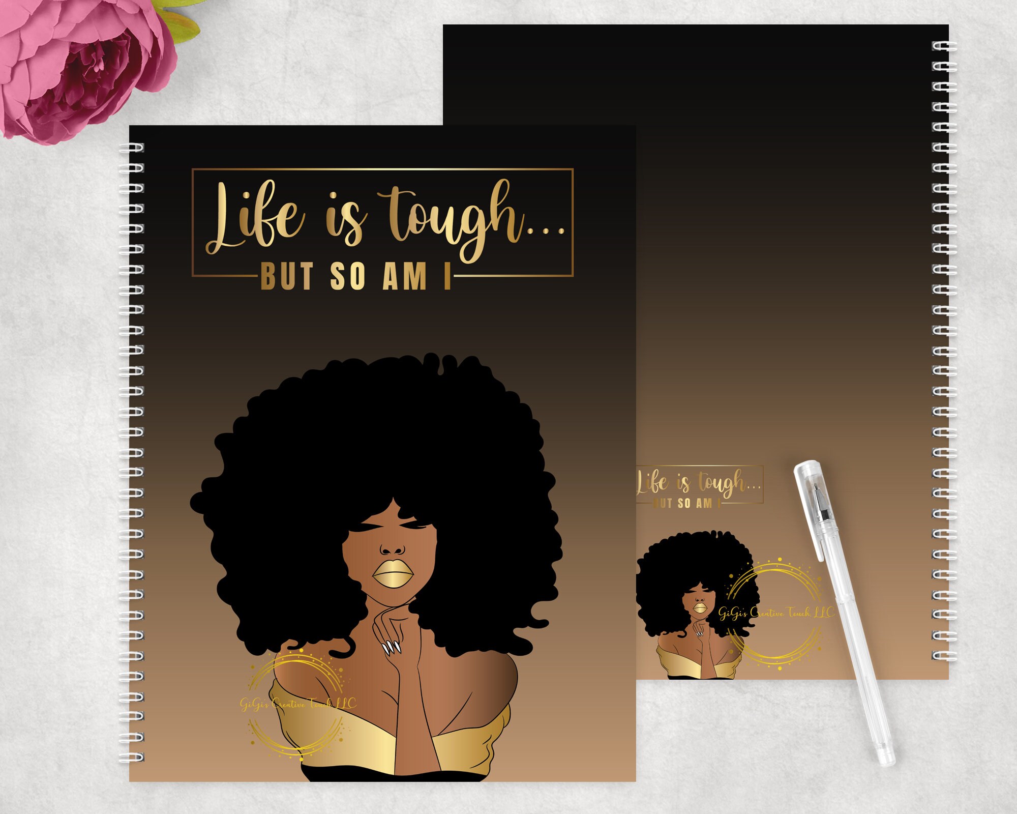 Printable Planner Cover African American Woman Spiral - Etsy