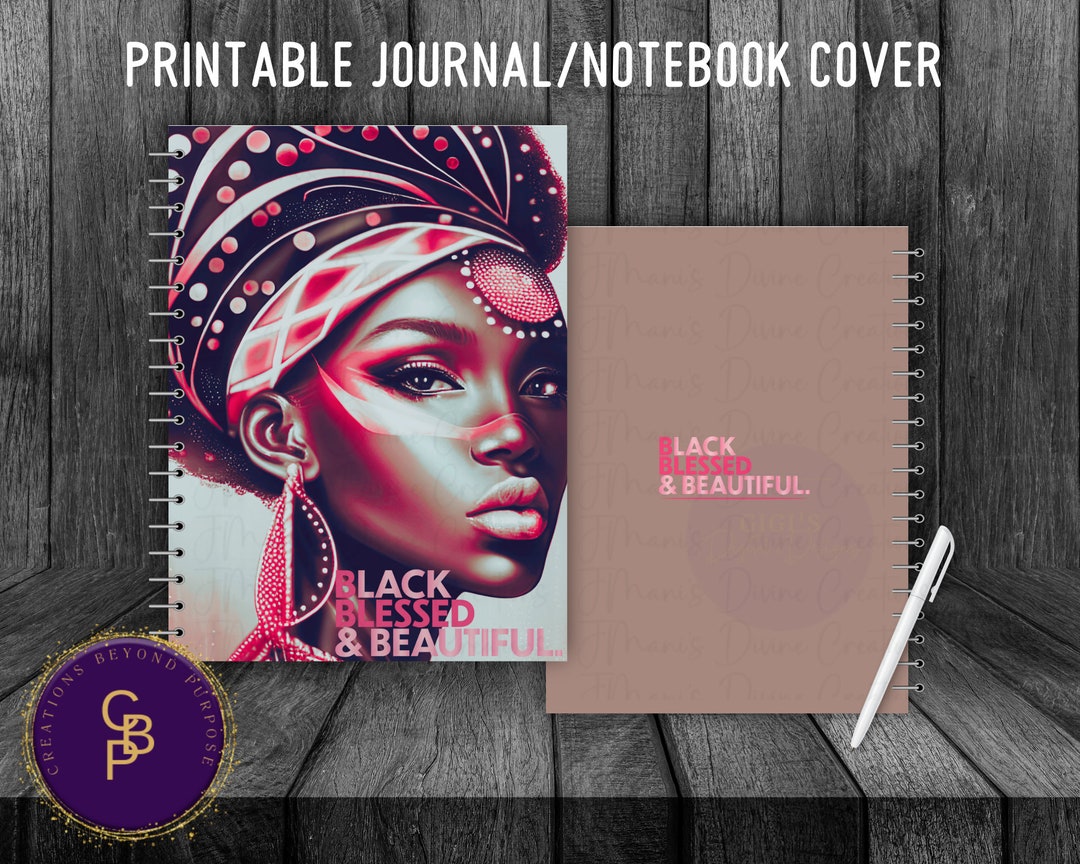 Printable Planner Cover, Black Girl Magic, Two Size Journal Covers ...