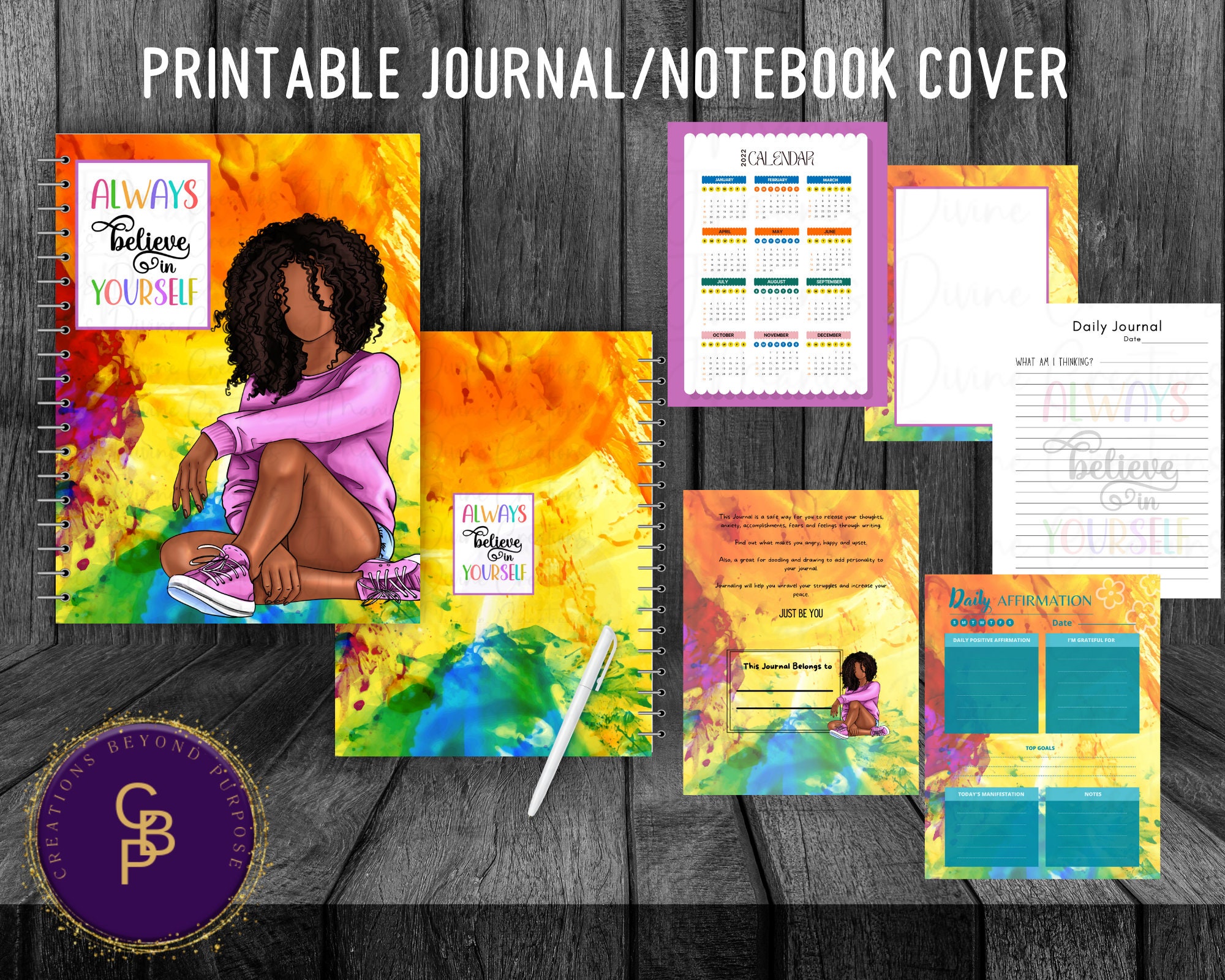 Printable Planner, Digital Download Diary for Teens, Teen Girl Notebook ...