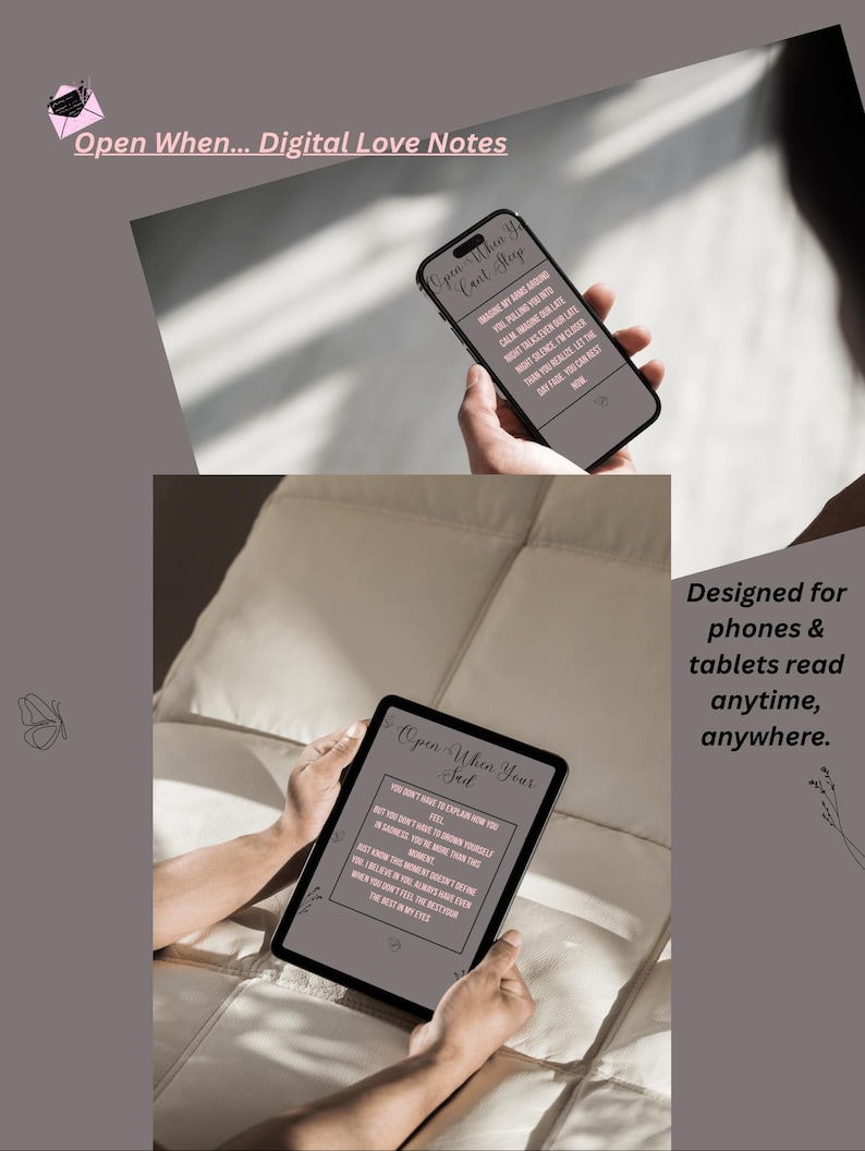 Open When… Digital Love Notes | Romantic Messages for Couples ...