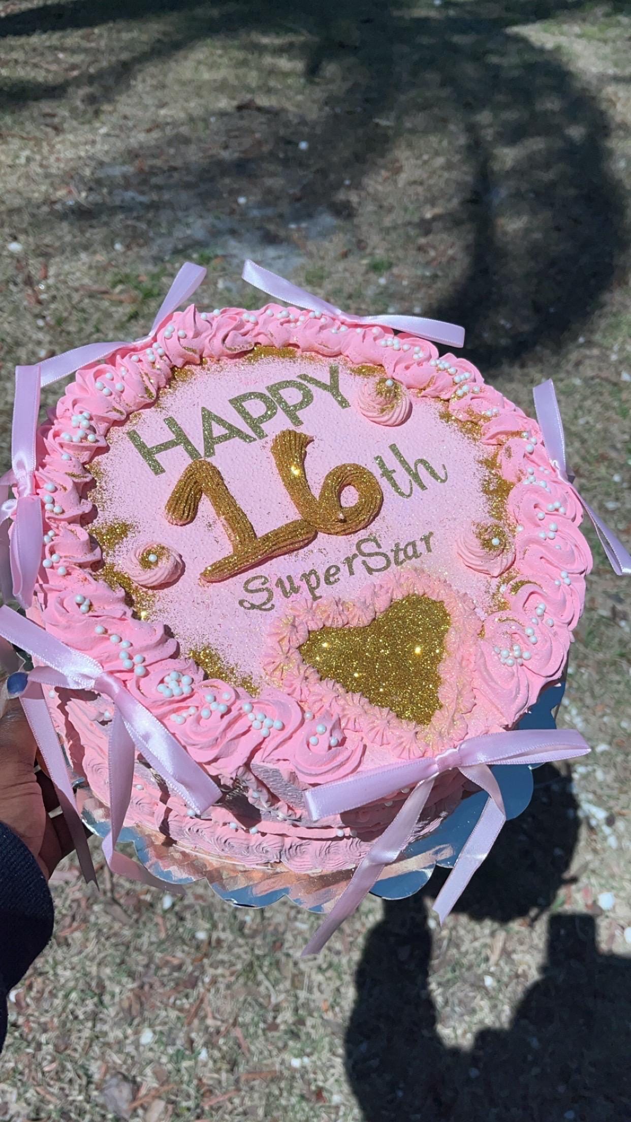 Fake Happy Birthday Cake!custom Made Fake Birthday Cake Glitter ...
