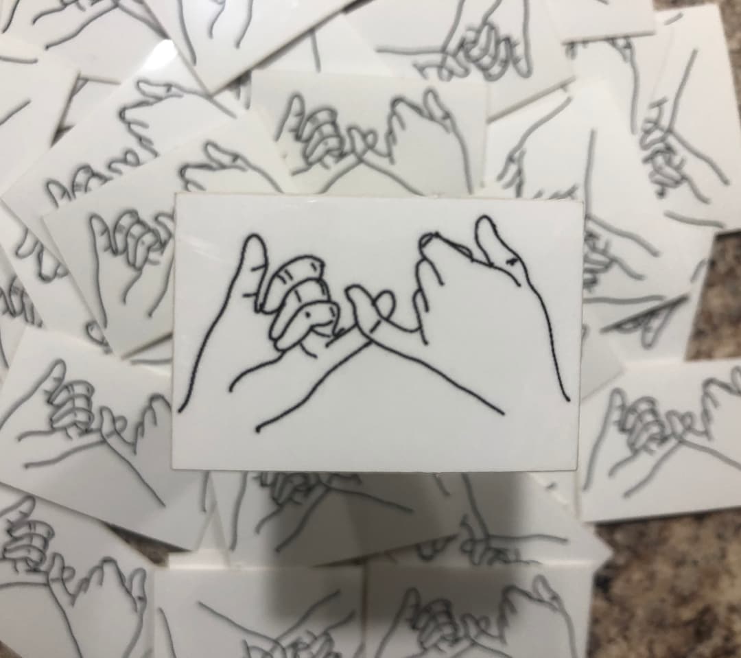 Pinky Promise Sticker Hands Fingers Friendship Vinyl - Etsy