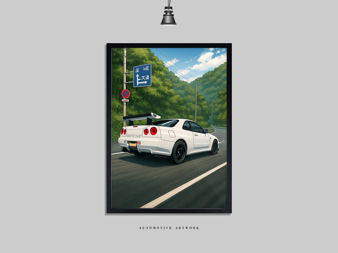Nissan - R34 Skyline #3| 2 Frame Options / Print Only Also Available ...