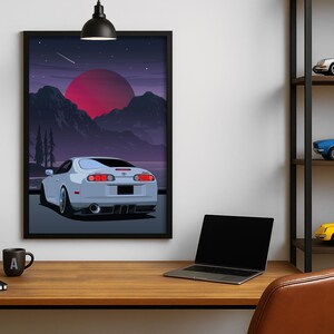 Toyota - Supra MK4 Rear | 2 Frame Options / Print Only Also Available ...