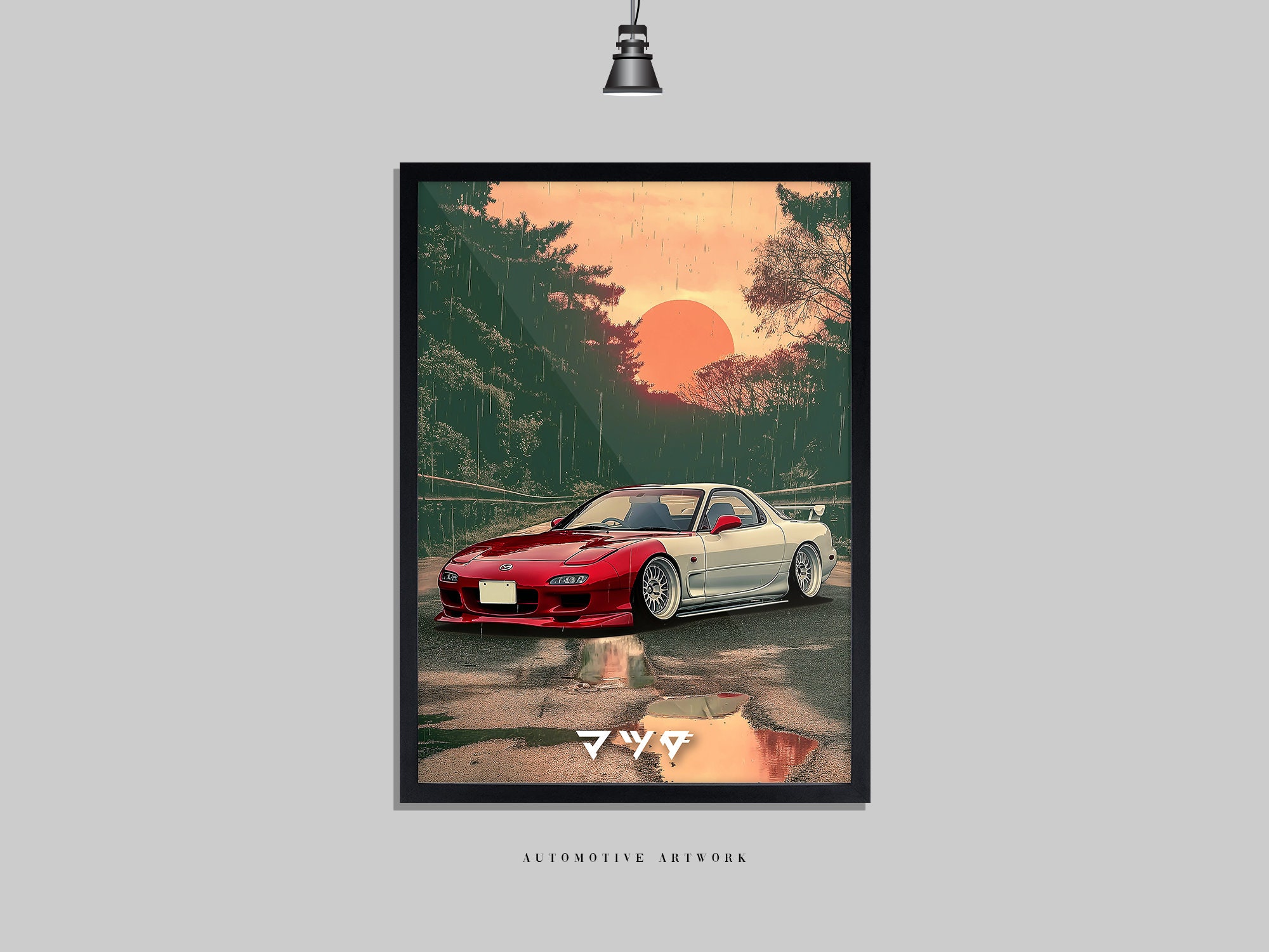 Mazda RX7 Detailed 2 Frame Options / Print Only Also Available A5-A3 ...