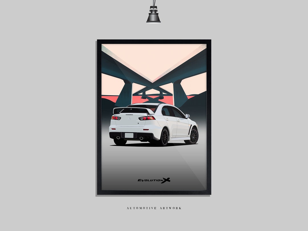 Mitsubishi - Evolution X | 2 Frame Options / Print Only Also Available ...