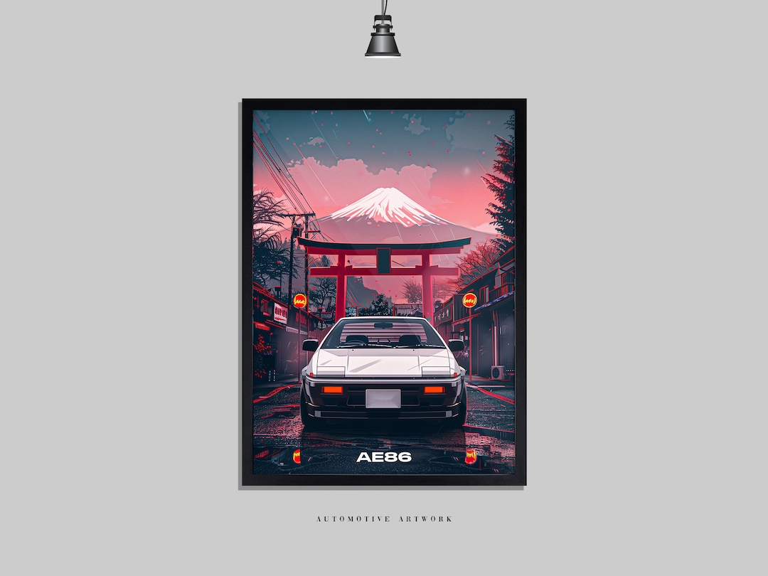 Toyota - AE86 Front | 2 Frame Options / Print Only Also Available (A5 ...