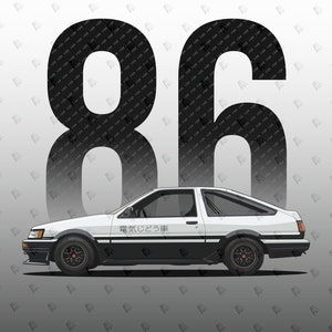 Toyota AE86 V2 2 Frame Options / Print Only Also Available A5-A3 ...