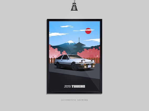 Toyota AE86 2 Frame Options / Print Only Also Available - Etsy