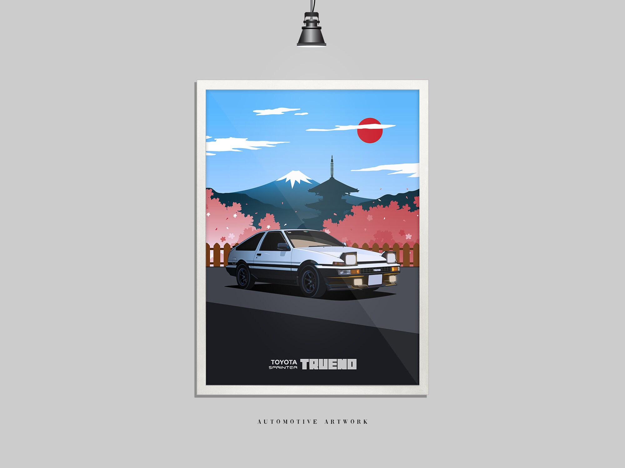Toyota AE86 2 Frame Options / Print Only Also Available - Etsy