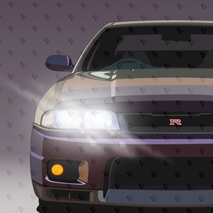 Nissan R33 Skyline Front 2 Frame Options / Print Only Also Available A5 ...