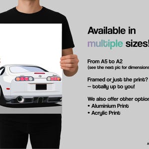 Toyota - Supra MK4 Rear 2 | 2 Frame Options / Print Only Also Available ...