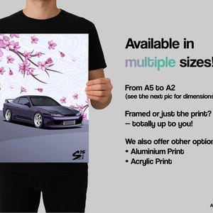 Nissan - Silvia S15 | 2 Frame Options / Print Only Also Available (A5 ...