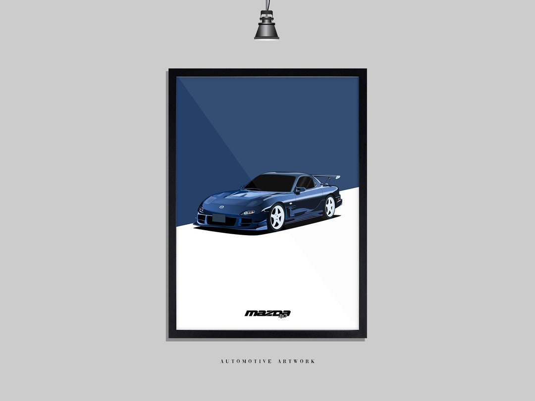 Mazda - RX7 | 2 Frame Options / Print Only Also Available (A5-A3 ...