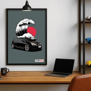 Honda - EP3 Type R | 2 Frame Options / Print Only Also Available (A5-A3 ...