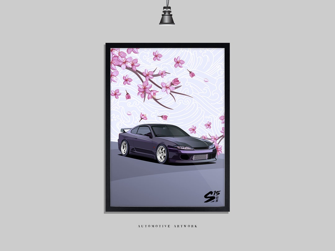Nissan - Silvia S15 | 2 Frame Options / Print Only Also Available (A5 ...