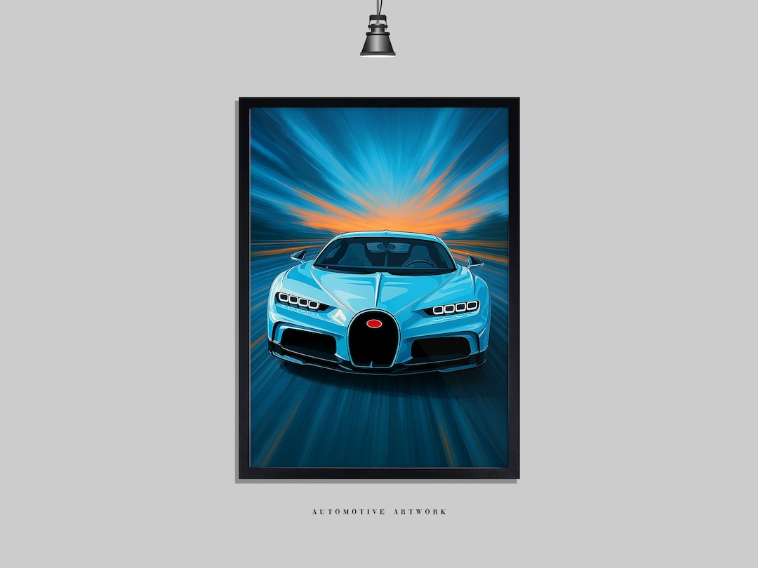 Bugatti - Chiron | 2 Frame Options / Print Only Also Available (A5-A3 ...