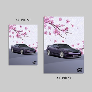 Nissan - Silvia S15 | 2 Frame Options / Print Only Also Available (A5 ...