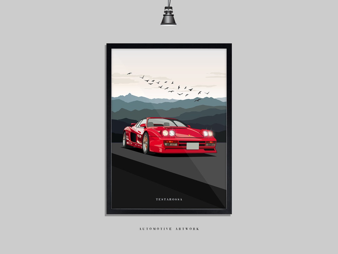 Ferrari - Testarossa | 2 Frame Options / Print Only Also Available (A5 ...