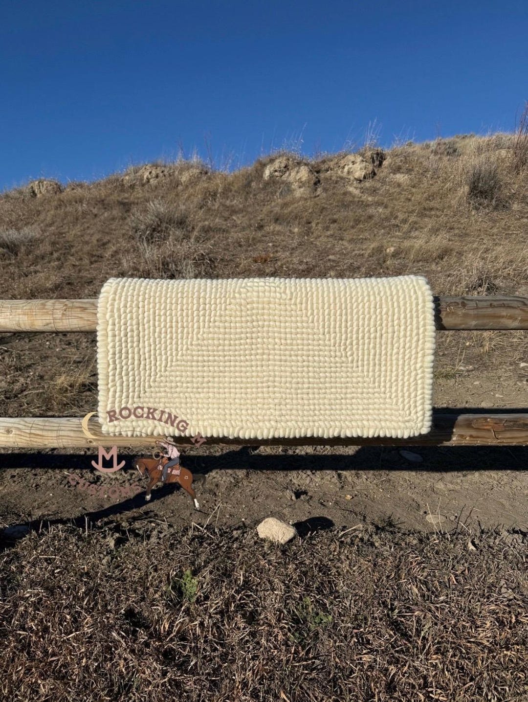 Natural White Pulled Wool Saddle Pad - Etsy