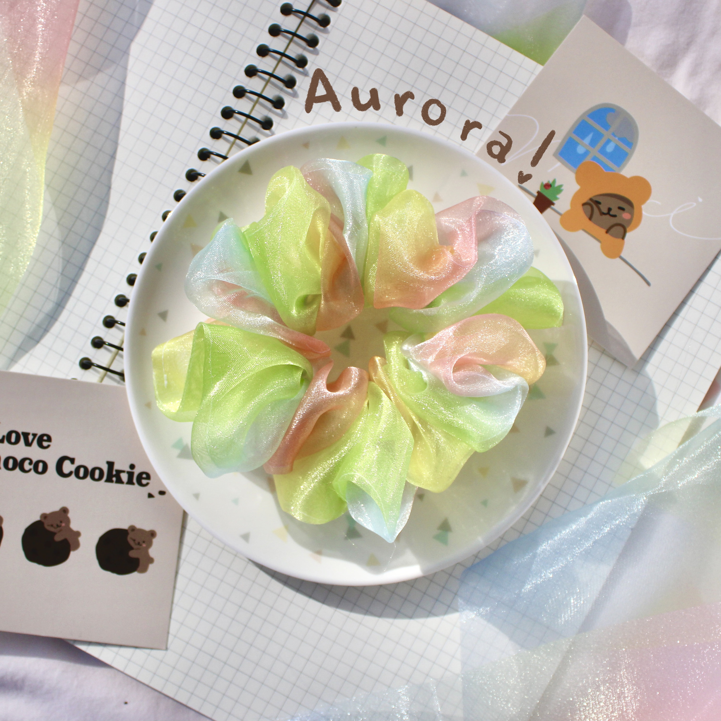 Rainbow Scrunchies SET Colorful Scrunchies Rainbow Hair | Etsy