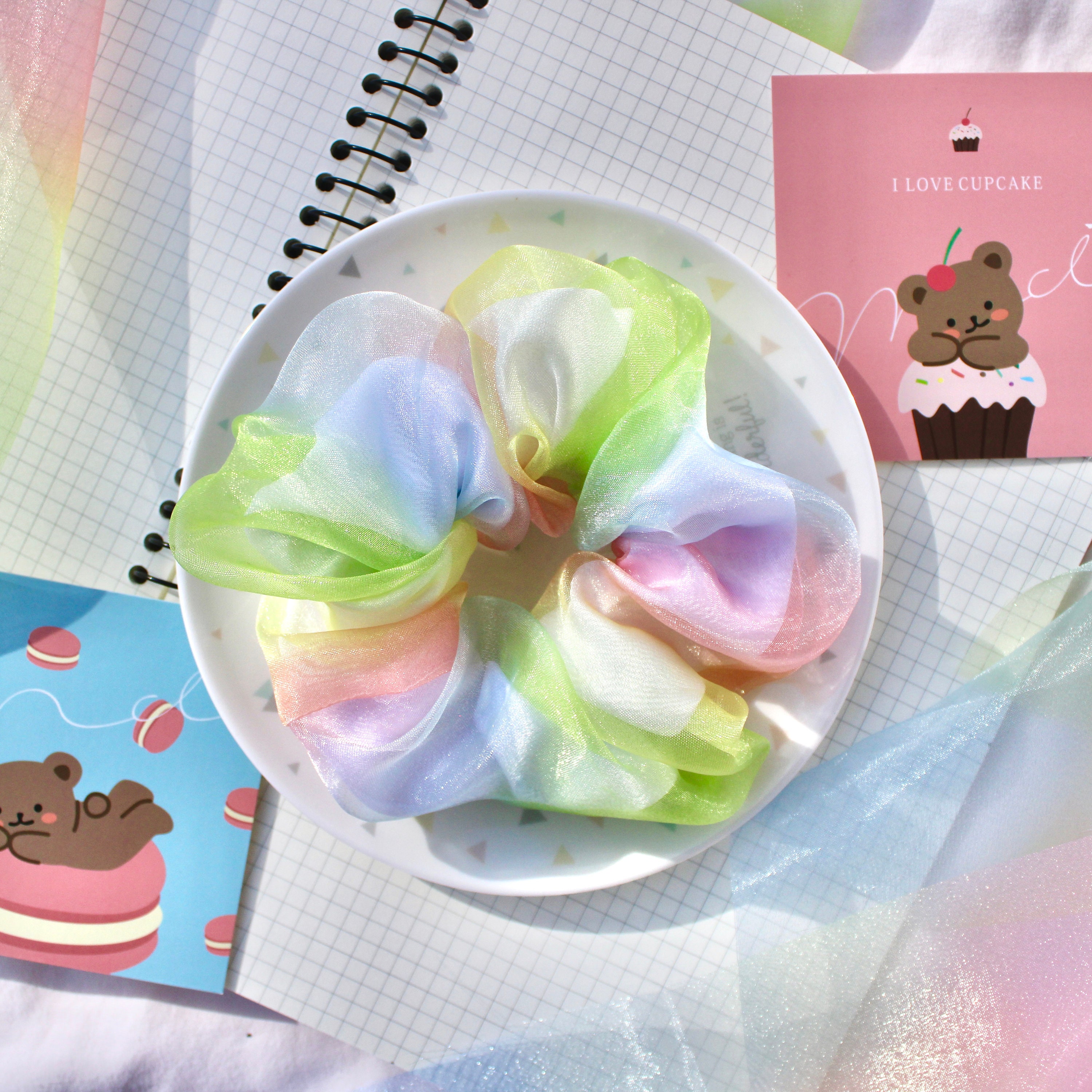 Rainbow Scrunchies SET Colorful Scrunchies Rainbow Hair | Etsy