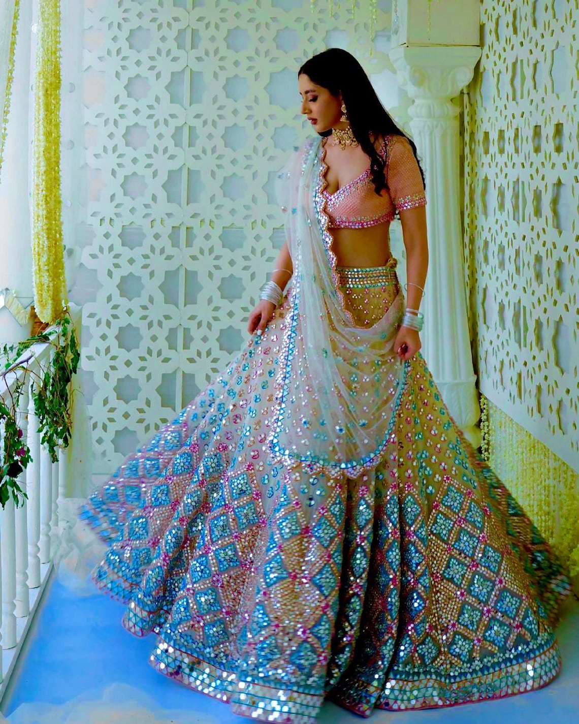 Attractive Multi Color Lehenga Choli for Women Ready to Wear - Etsy