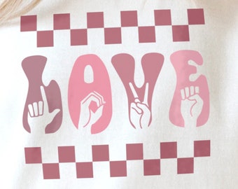 Love in ASL American Sign Language SVG, DXF, Jpg, Png, for Personal Use ...