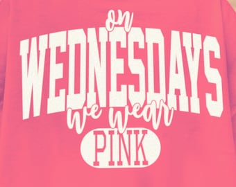 On Wednesday's We Wear Pink SVG PNG JPG Digital Download - Etsy