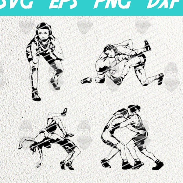 Girl Wrestler Silhouette Svg - Etsy