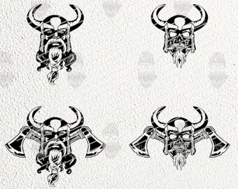 Viking SVG Bundle PNG Viking Helmet Clipart Hand Drawn - Etsy