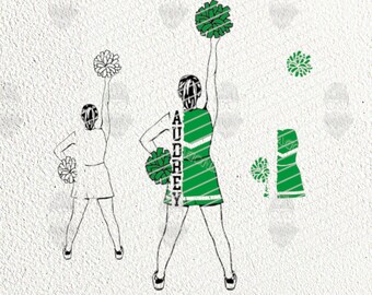 Cheerleaders Clipart Set Personal & Commercial Use Clip Art - Etsy