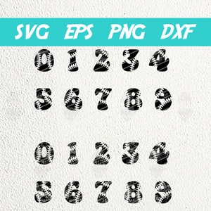 Baseball Font Numbers SVG PNG, Retro Numbers Stitches - Etsy