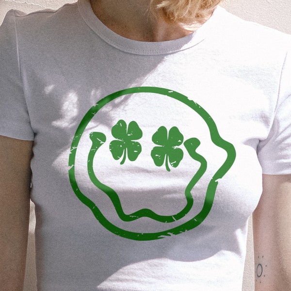 Shamrock Smiley Face - Etsy