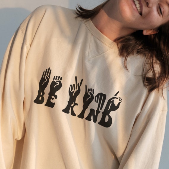 ASL Be Kind SVG - Etsy