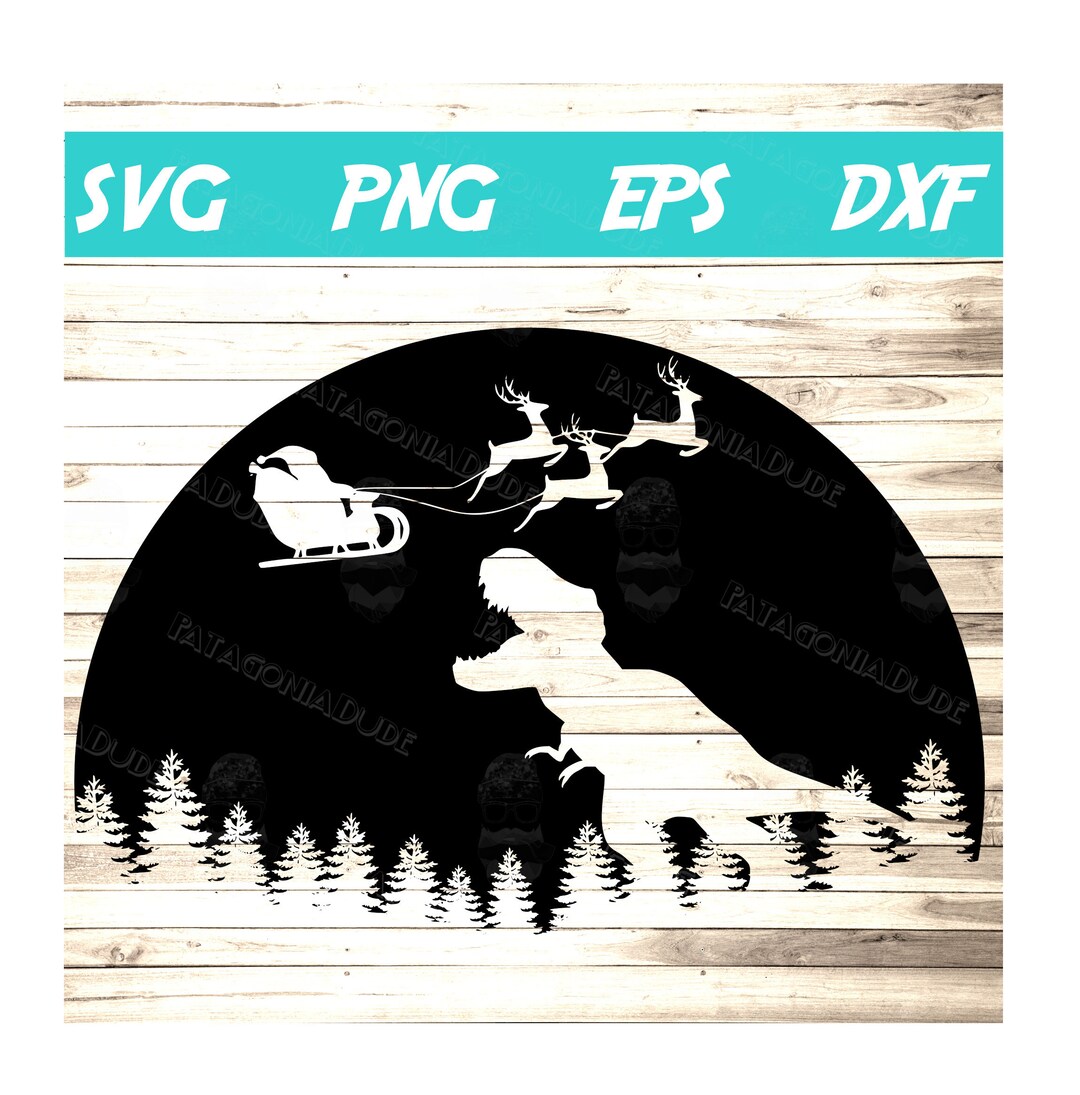 Dinosaur Christmas SVG, T Rex, Christmas Scene - Etsy